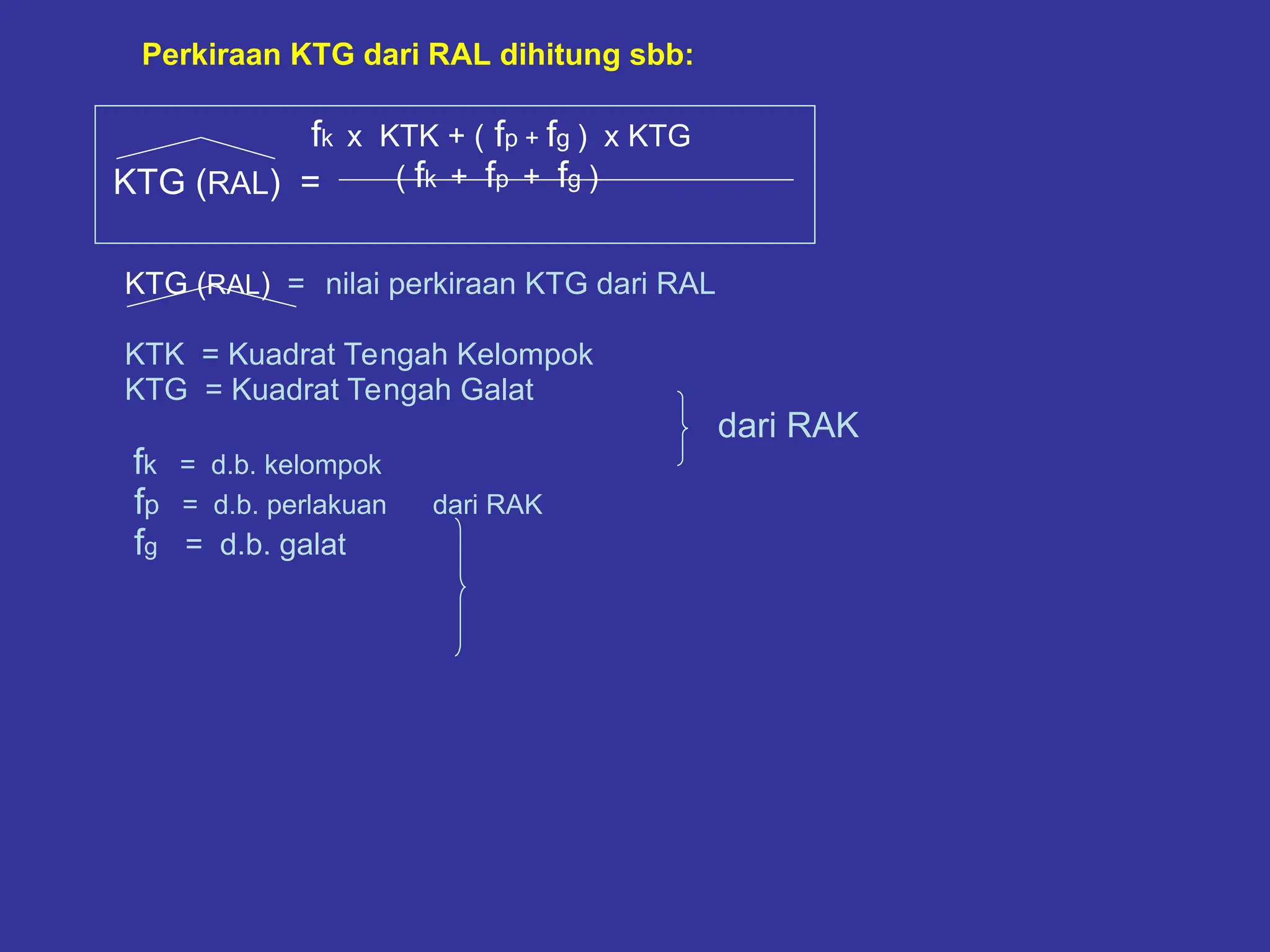ranvangan acak kelompok lengkap ( rancangan percobaan) | PPT