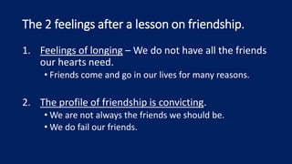 07-31-16, 1 Samuel 18-20, Faithful Friendship, Jonathan and David | PDF