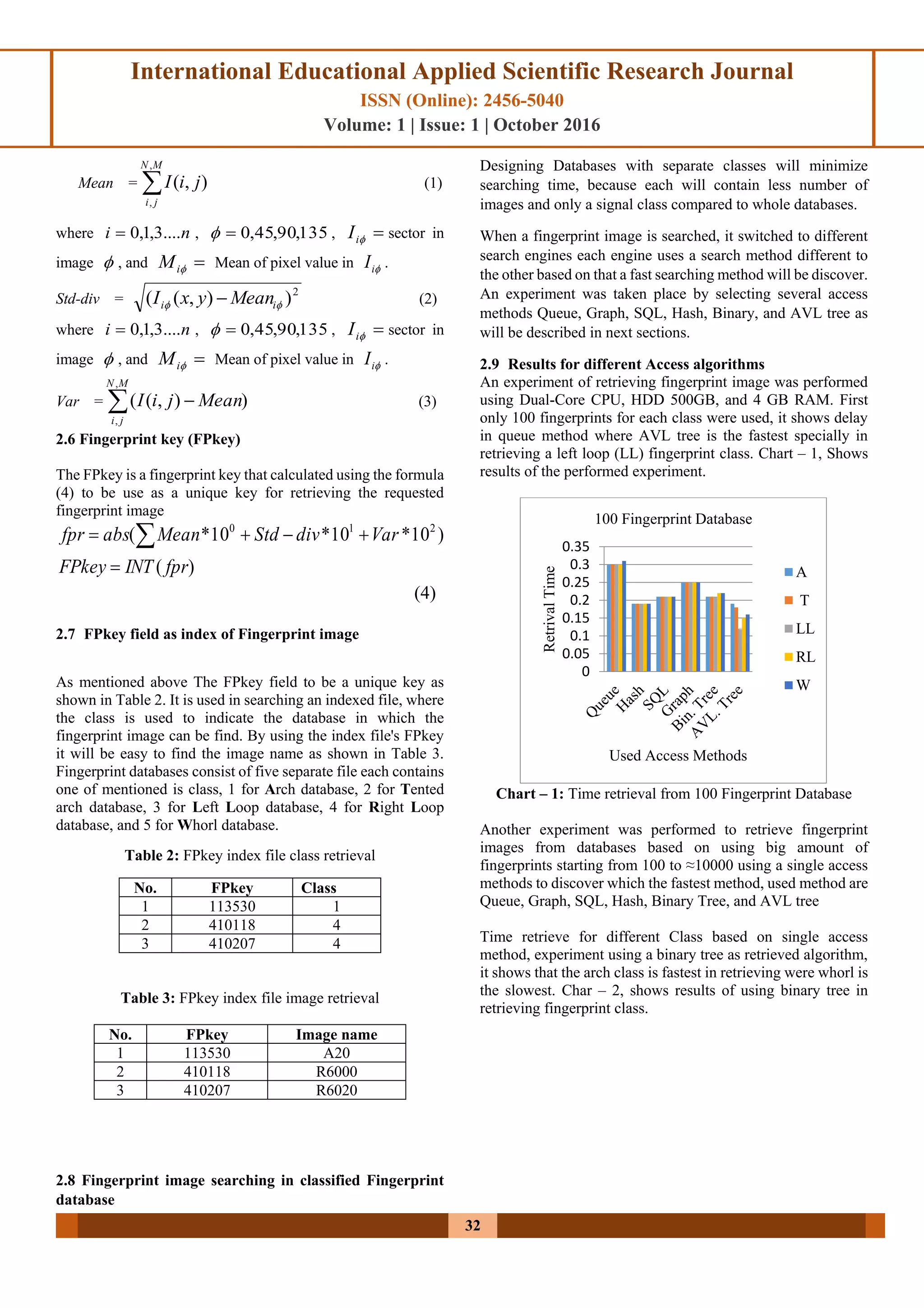 AVL TREE AN EFFICIENT RETRIEVAL ENGINE IN CLASSIFIED FINGERPRINT DATABASE | PDF