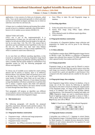 AVL TREE AN EFFICIENT RETRIEVAL ENGINE IN CLASSIFIED FINGERPRINT DATABASE | PDF