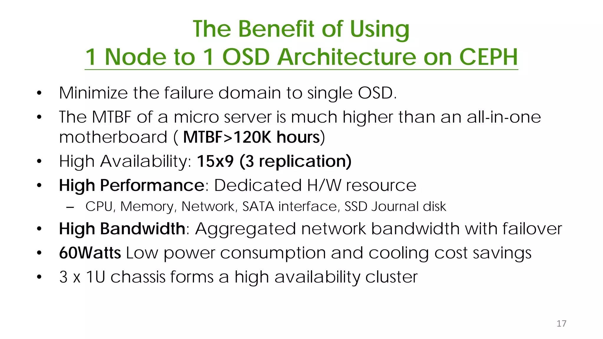 Ambedded - how to build a true no single point of failure ceph cluster | PDF