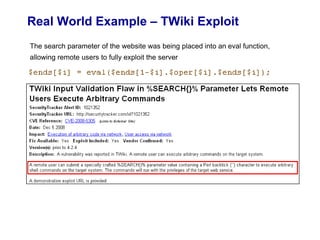 07 application security fundamentals - part 2 - security mechanisms - data validation | PPT