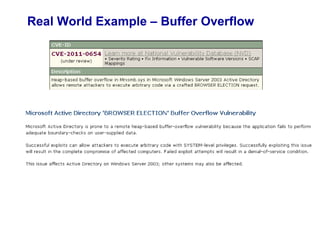 07 application security fundamentals - part 2 - security mechanisms - data validation | PPT