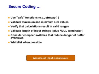 07 application security fundamentals - part 2 - security mechanisms - data validation | PPT
