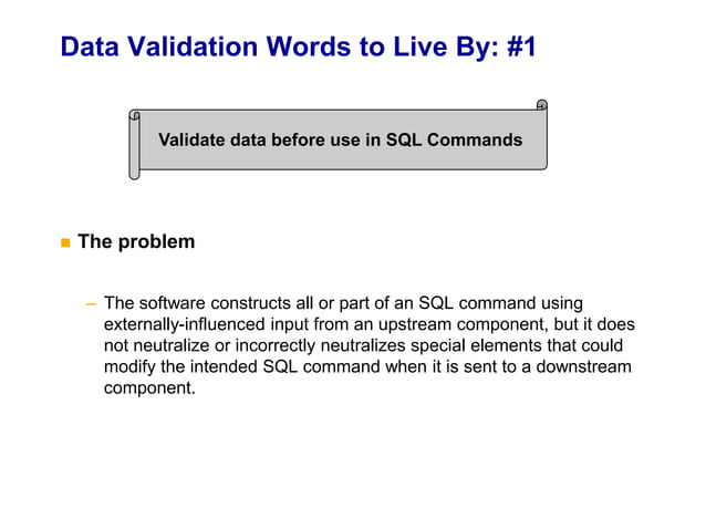 07 application security fundamentals - part 2 - security mechanisms - data validation | PPTX ...