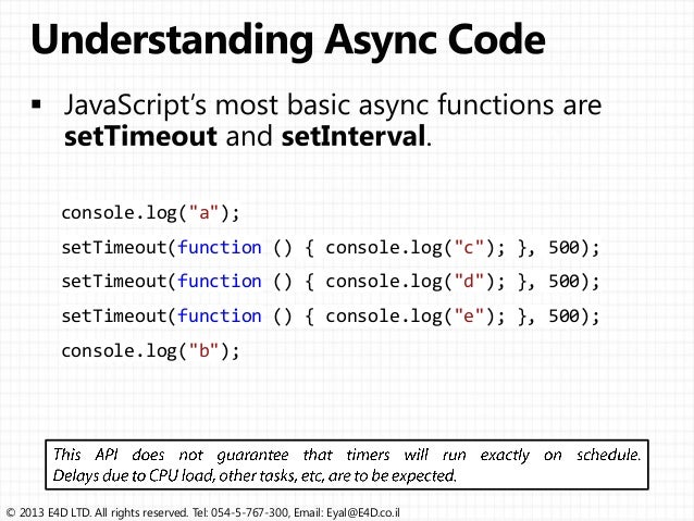 Async & Parallel in JavaScript