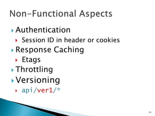 Our practice of designing and implementing REST-service API for ...