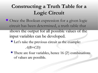 07 boolean algebra | PPT