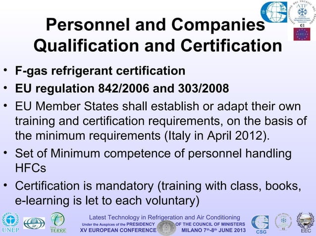 Marco Buoni - ATF - F-GAS REGULATION, F-GAS CERTIFICATION AND TRAINING ...