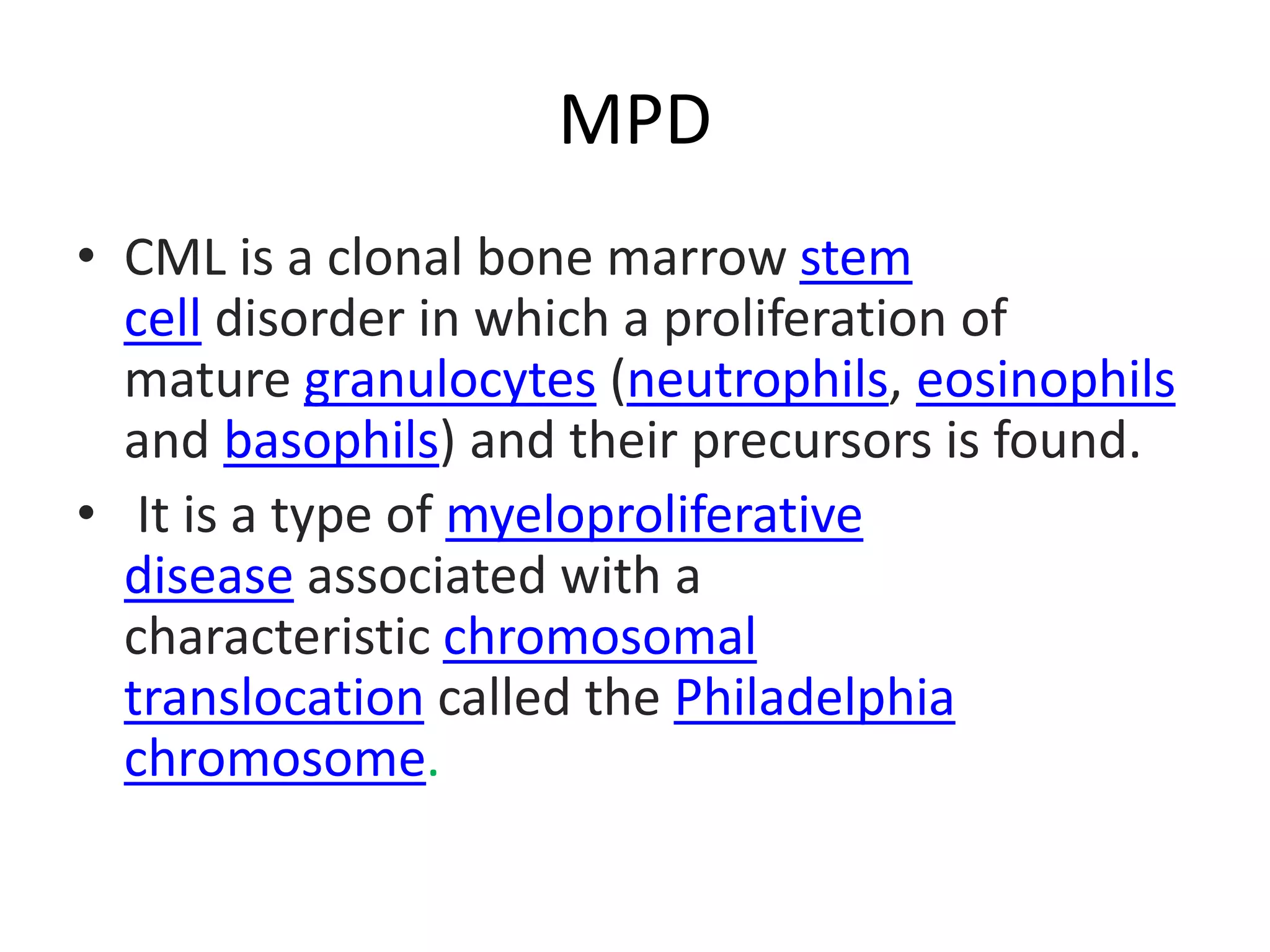 Chronic myeloid Leukemia | PPTX