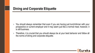 Corporate Etiquette - Dining Etiquette | PPTX