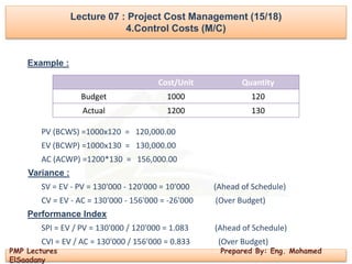 PMP Preparation - 07 Cost Management | PPT