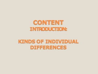 Individual Differences | PPT