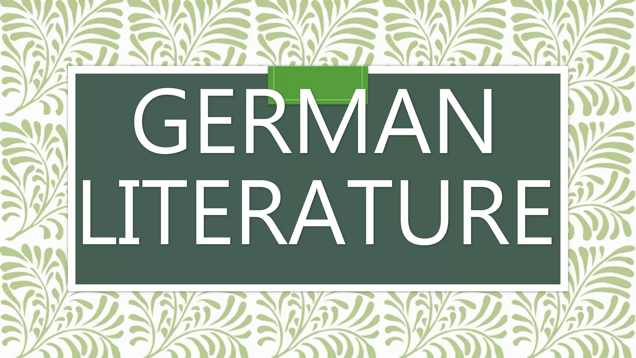 German literature | PPTX