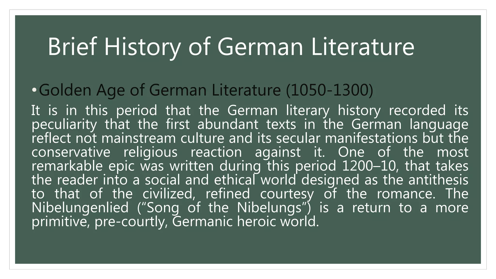 German literature | PPTX