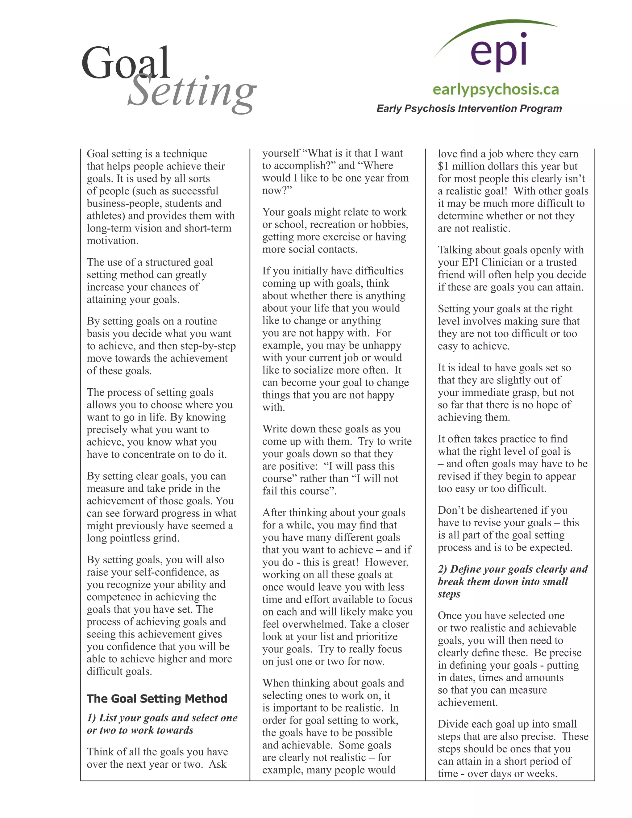 07 goal setting | PDF