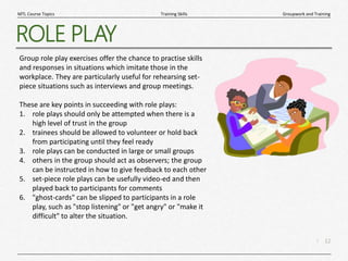 Groupwork and Training | PPTX