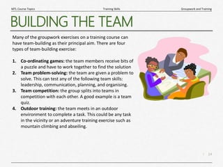 Groupwork and Training | PPTX