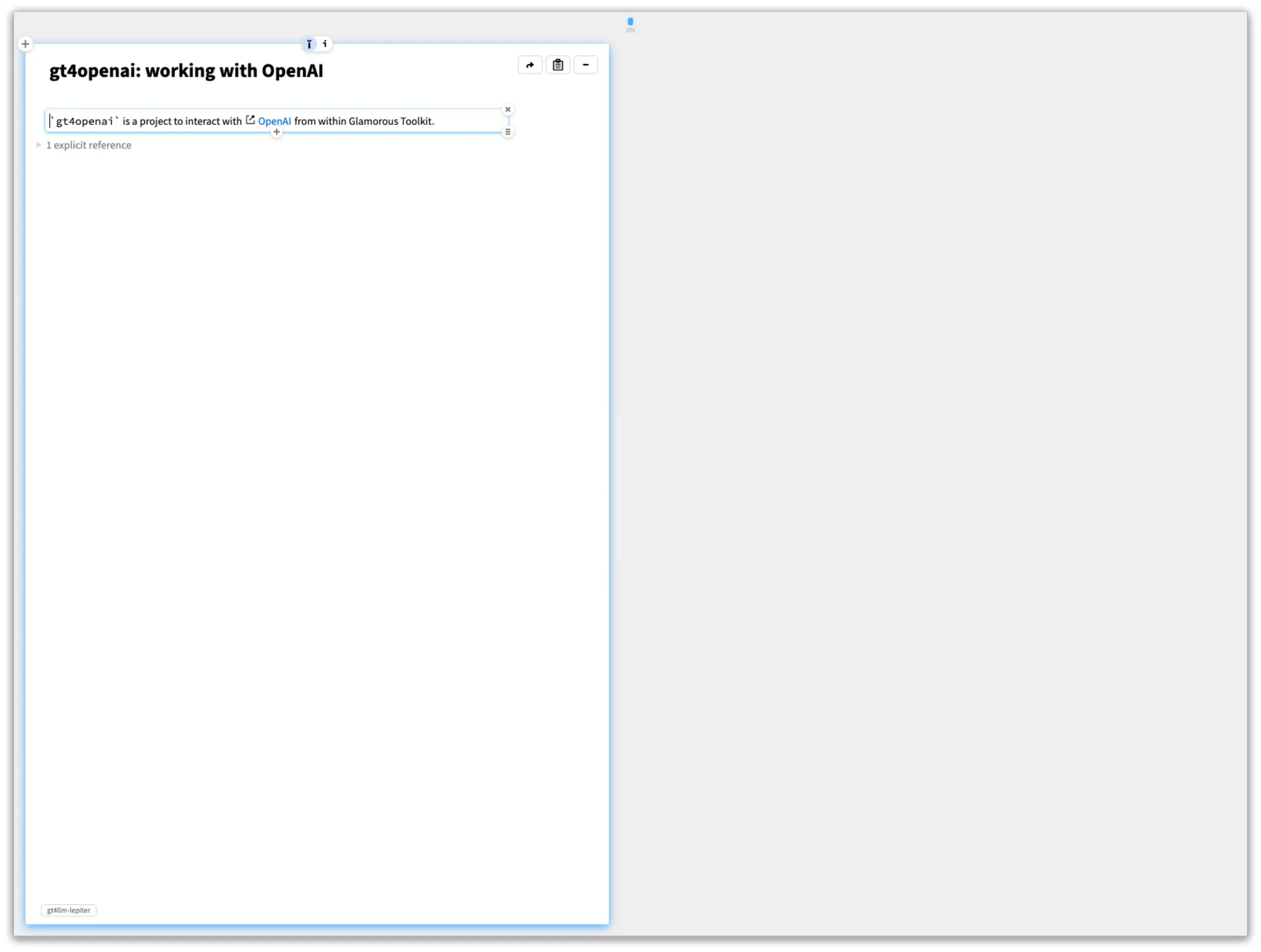 gt4llm: Software Development with LLMs in Glamorous Toolkit | PDF