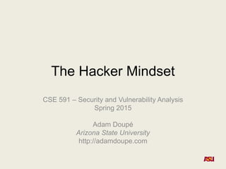 Unlocking Cyber Insights: Hacker-Mindset | PPT