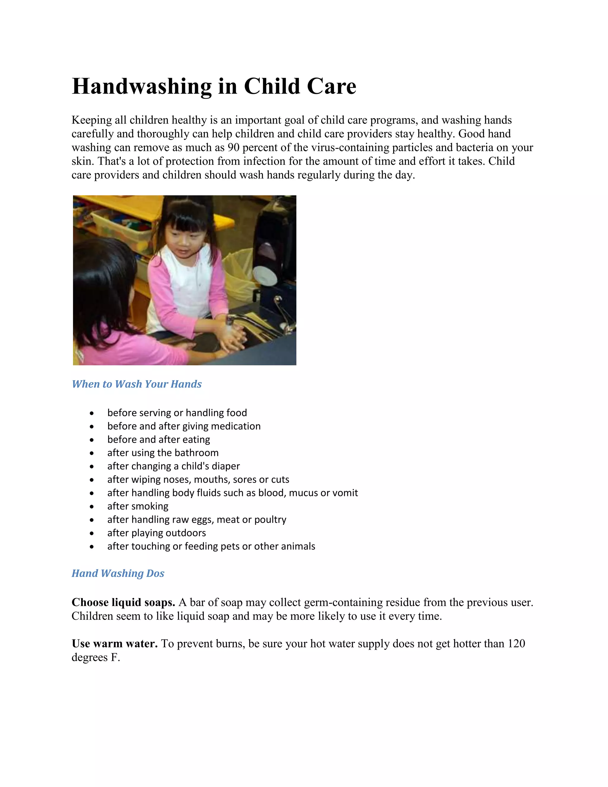 07. handwashing in child care | DOCX