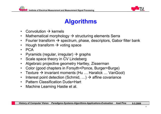 07 history of cv vision paradigms - system - algorithms - applications - evaluation | PDF