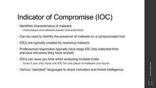 07 - Indicators and Intelligence .pptx new | PPTX