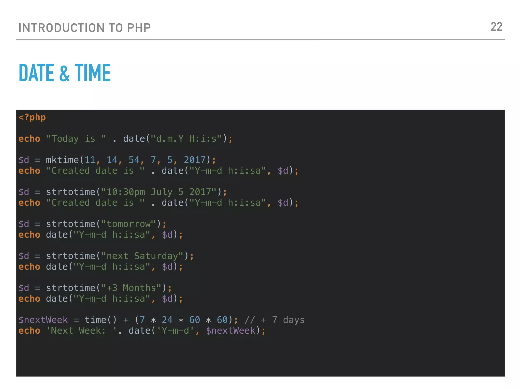 07 Introduction to PHP #burningkeyboards | PPT