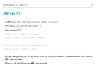 07 Introduction to PHP #burningkeyboards | PPT