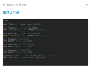 07 Introduction to PHP #burningkeyboards | PPT