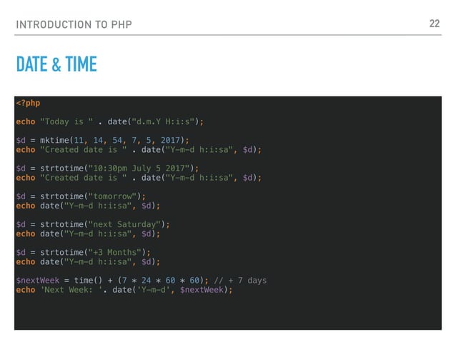 07 Introduction to PHP #burningkeyboards | PPT
