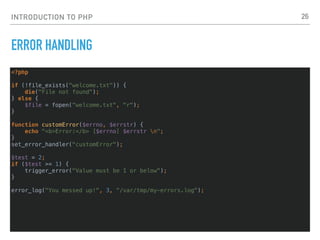 07 Introduction to PHP #burningkeyboards | PPT