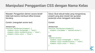 Pemrograman Web - Manipulasi DOM dengna Javascript | PPT