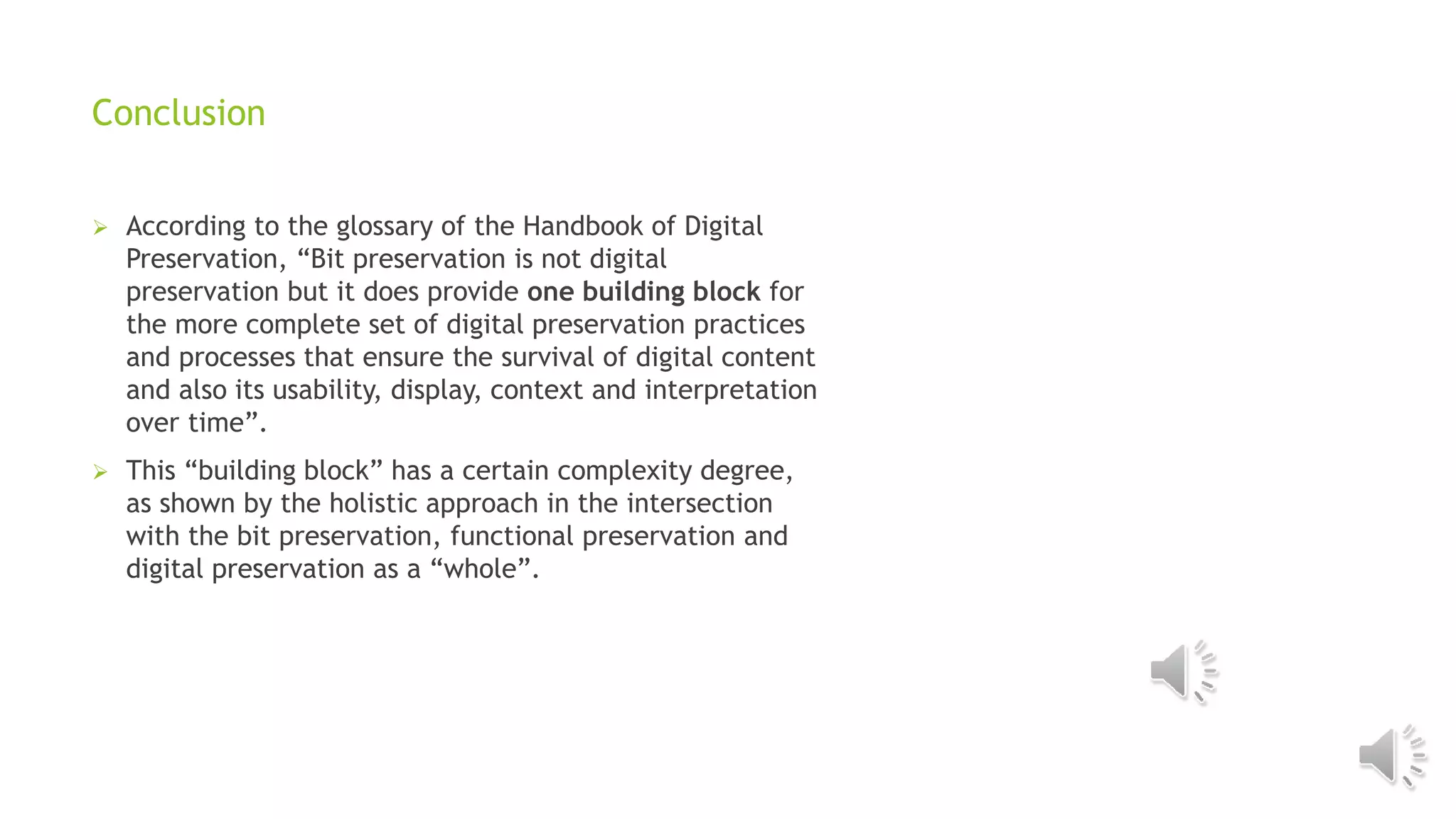 Fundamental concepts in digital preservation | PPTX