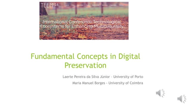 Fundamental concepts in digital preservation | PPT