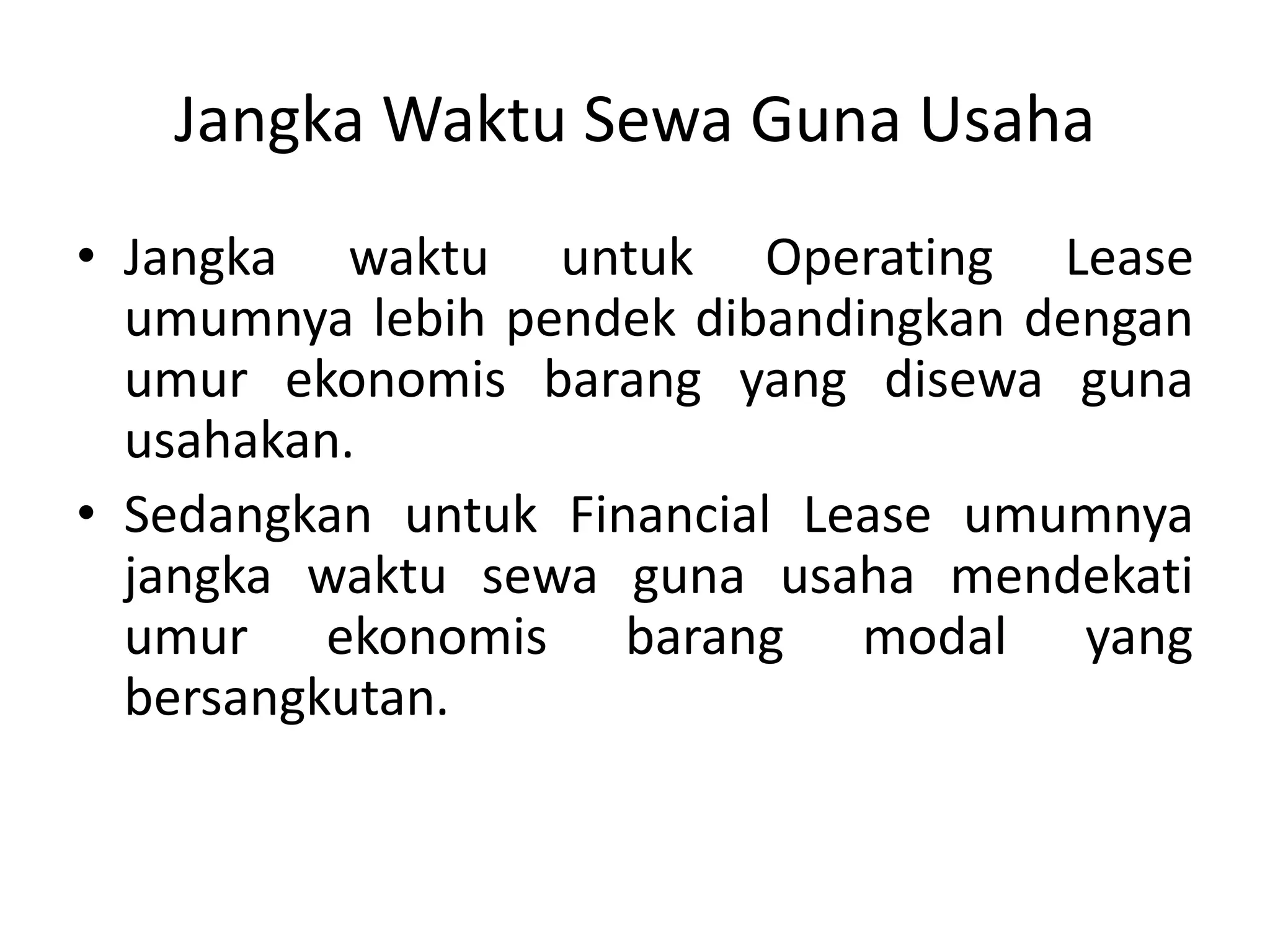 Presentasi Leasing Pada Lembaga Keuangan Non Bank | PPT