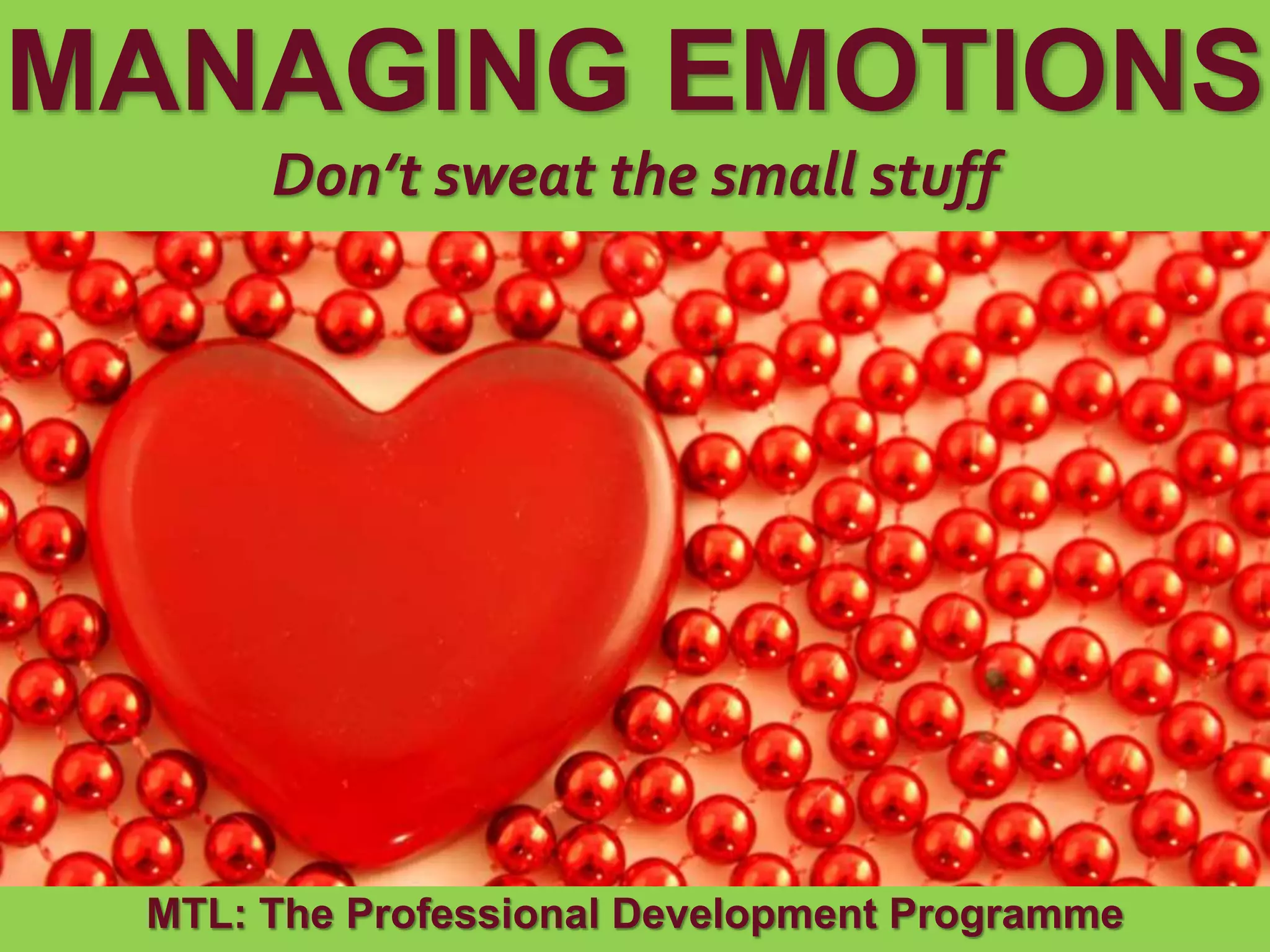Managing Stressful Emotions | PPTX