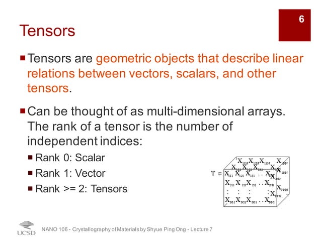 UCSD NANO106 - 07 - Material properties and tensors | PPT