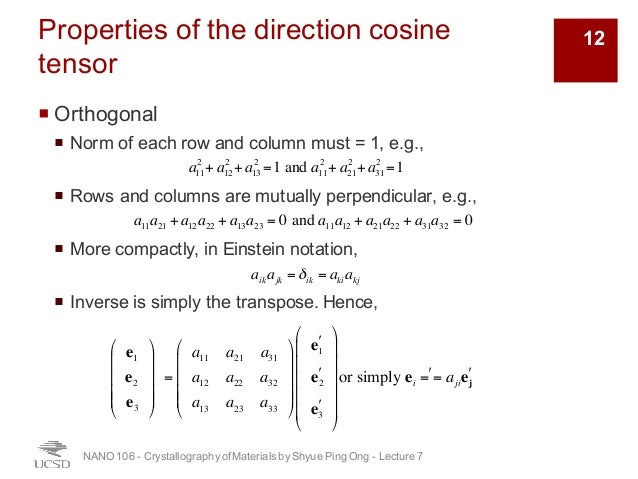UCSD NANO106 - 07 - Material properties and tensors