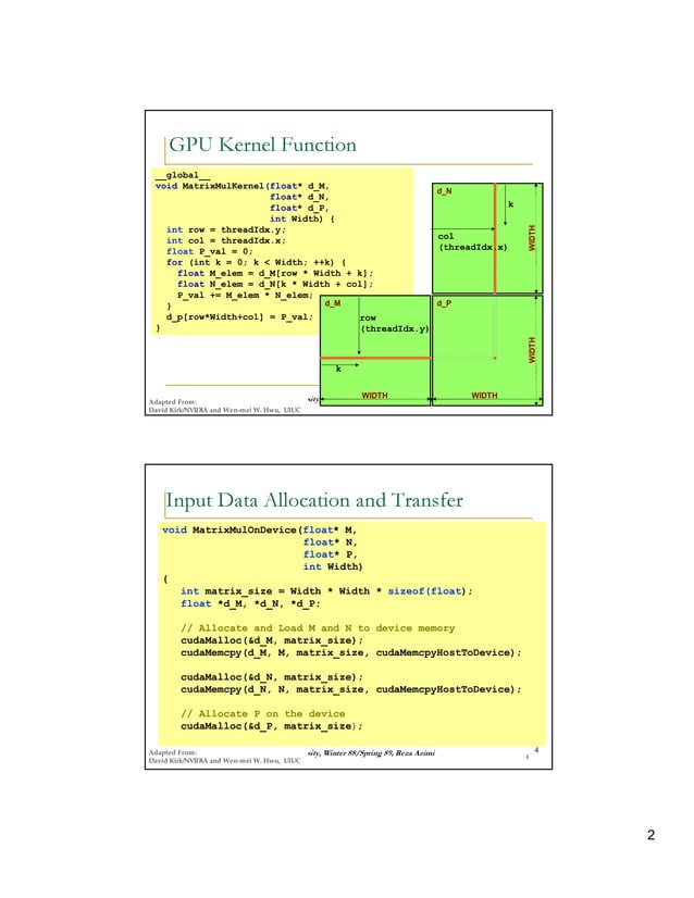 Matrix multiplication using CUDA | PDF