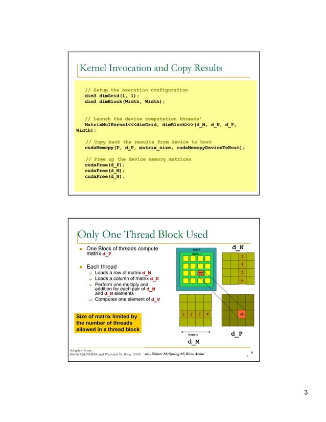Matrix multiplication using CUDA | PDF