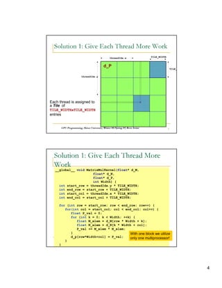 Matrix multiplication using CUDA | PDF