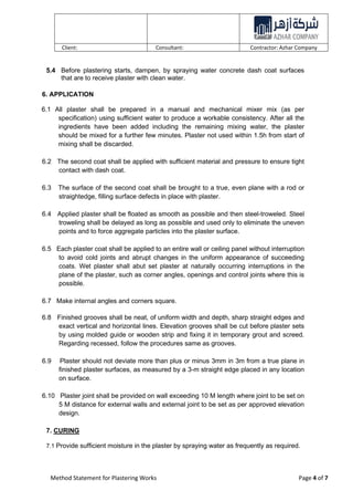 07 - Method Statement for Plastering Works.pdf