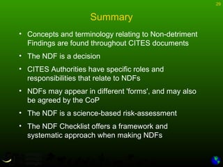 Non-detriment Findings | PPT
