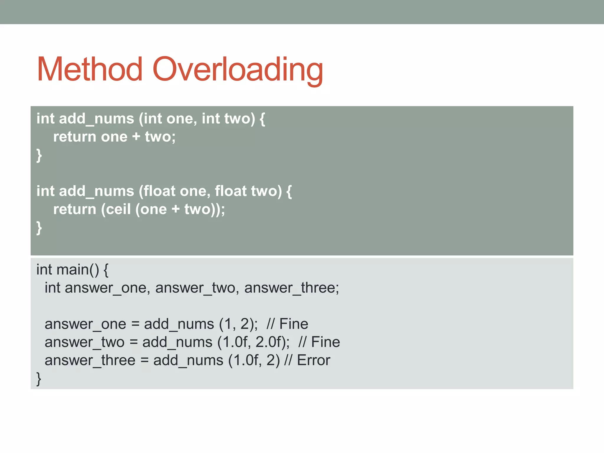 2CPP08 - Overloading and Overriding | PPT