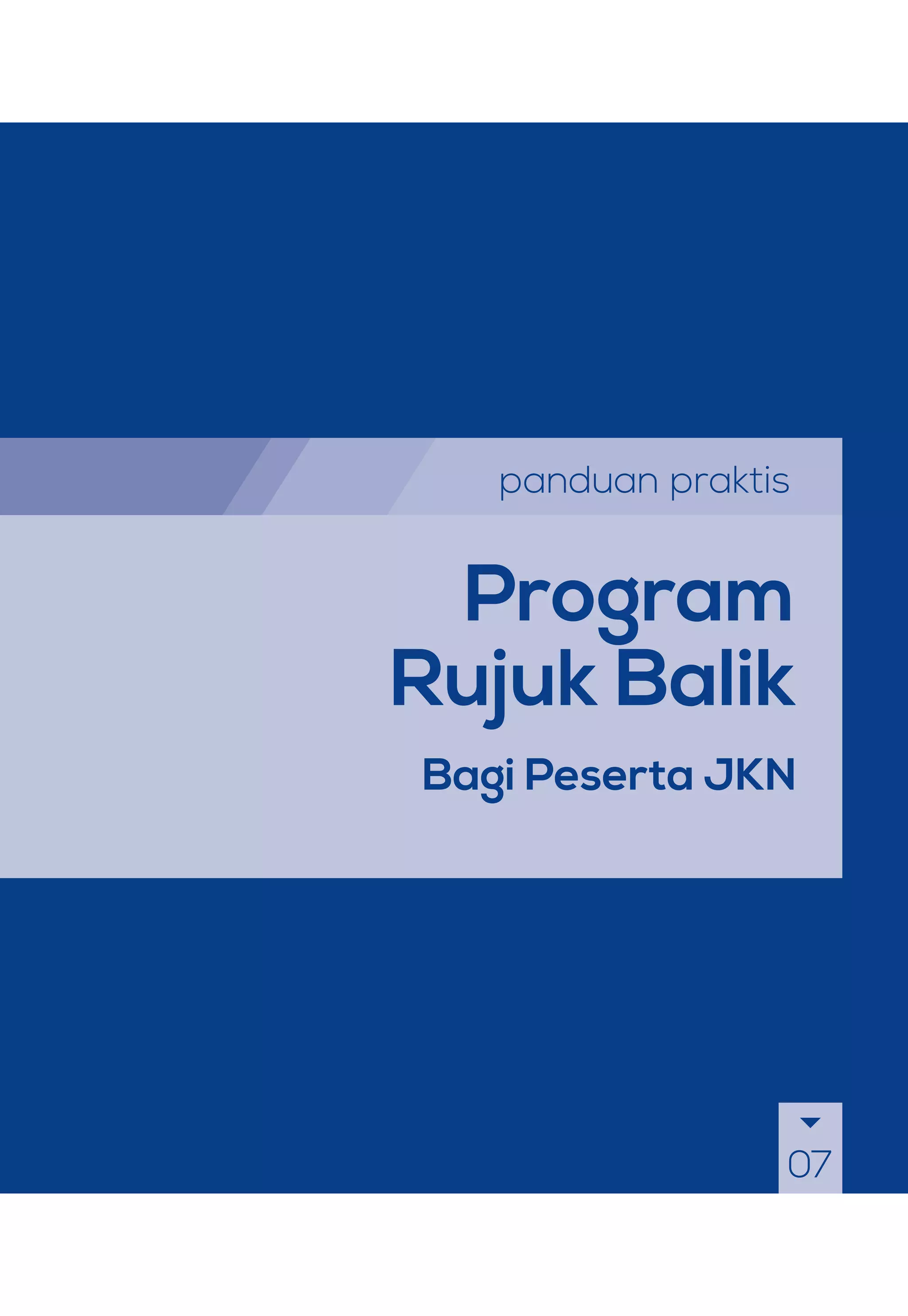 Buku Panduan Praktis BPJS Kesehatan - Program Rujuk Balik (PRB) | PDF