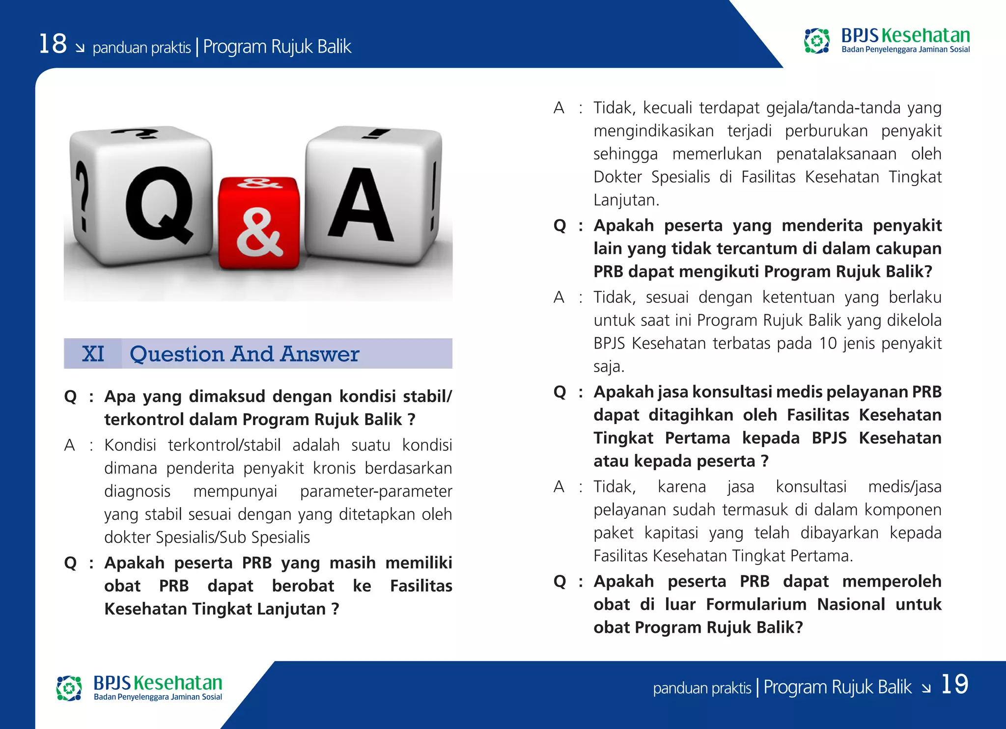 Buku Panduan Praktis BPJS Kesehatan - Program Rujuk Balik (PRB) | PDF