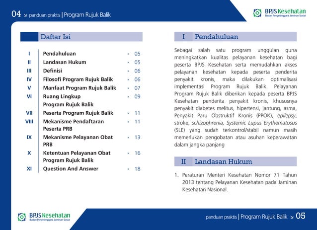 Buku Panduan Praktis BPJS Kesehatan - Program Rujuk Balik (PRB) | PDF