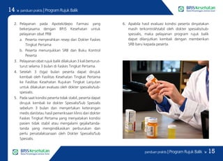 Buku Panduan Praktis BPJS Kesehatan - Program Rujuk Balik (PRB) | PDF