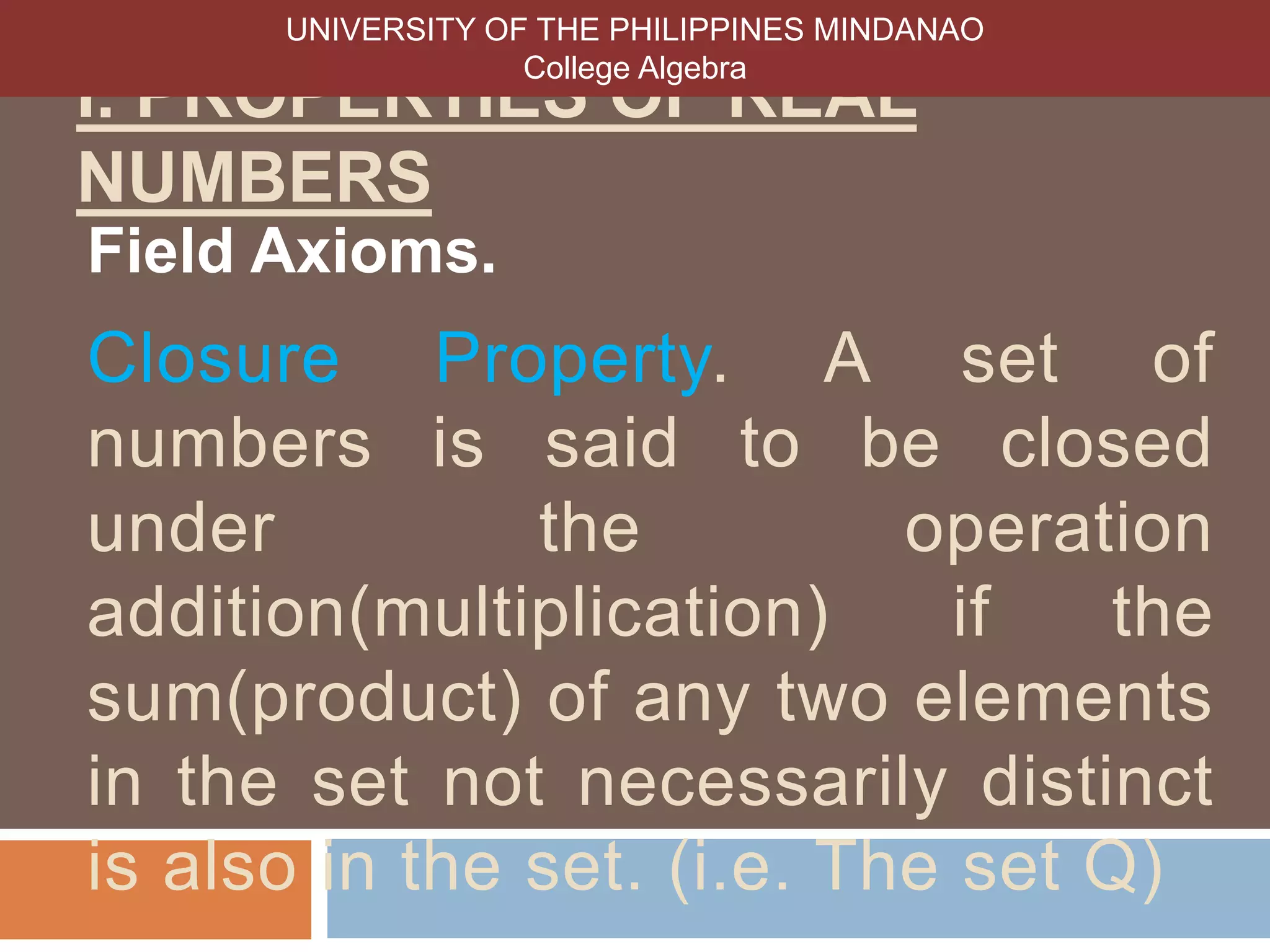 07 properties of real numbers | PPTX